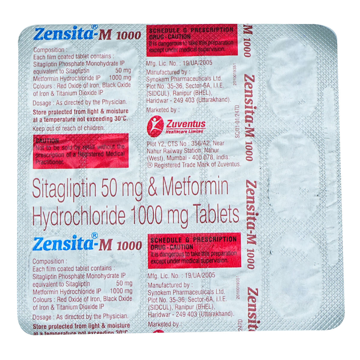 Zensita-M 1000 Tablet | Uses, Side Effects, Price | Apollo Pharmacy