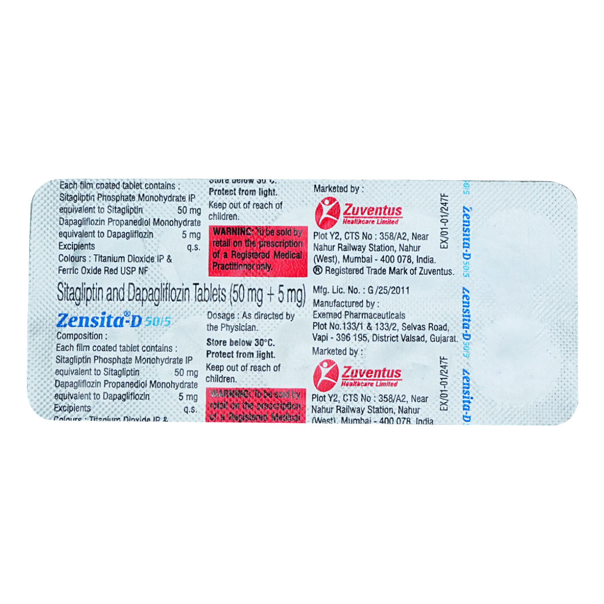 Zensita-D 50/5 Tablet | Uses, Side Effects, Price | Apollo Pharmacy