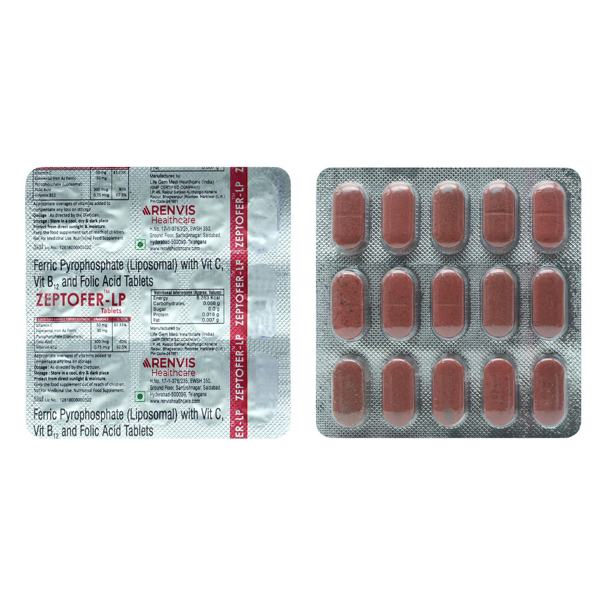 Zeptofer-LP Tablet | Uses, Side Effects, Price | Apollo Pharmacy