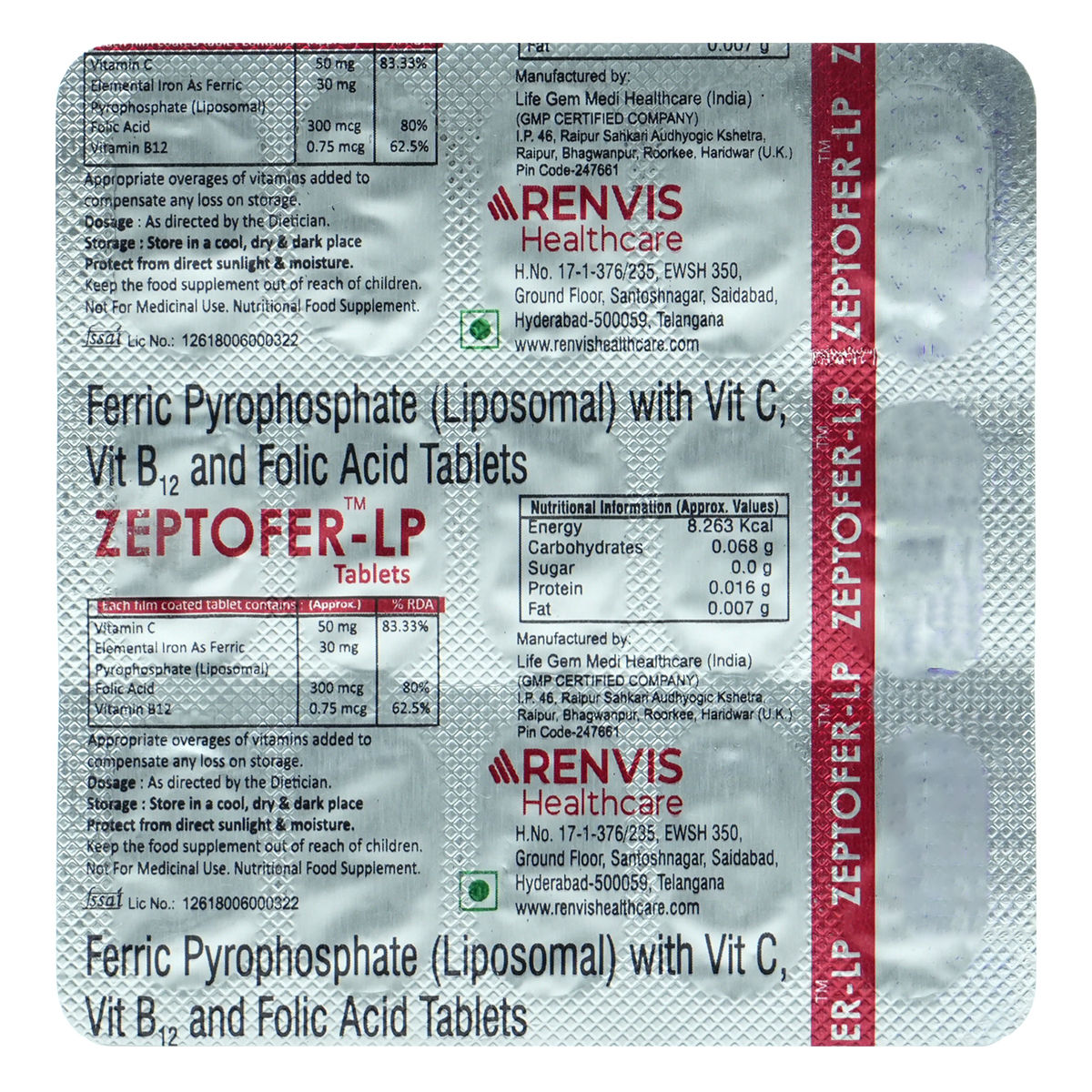 Zeptofer-LP Tablet 15's Price, Uses, Side Effects, Composition - Apollo ...