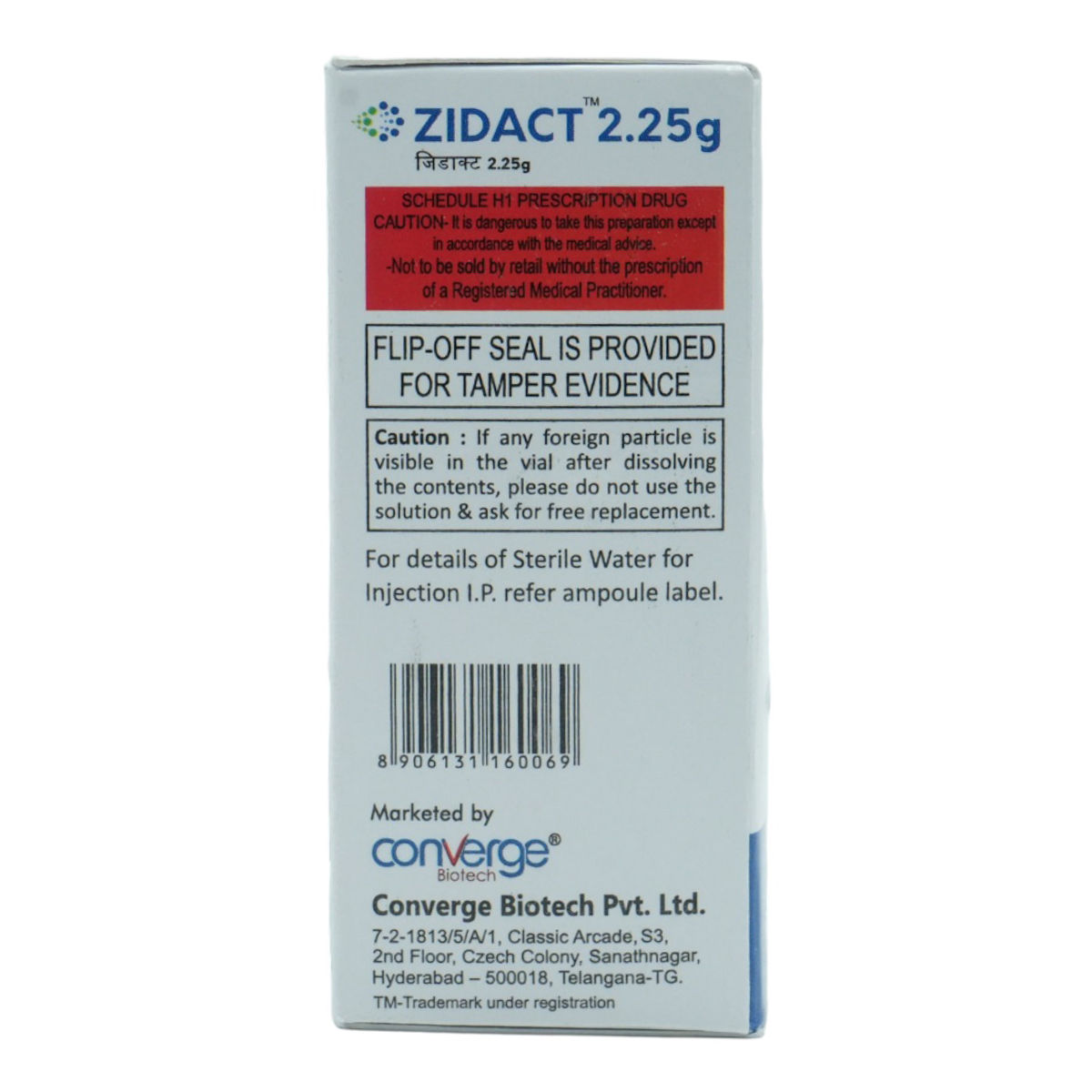 Zidact 2.25gm Injection 1's Price, Uses, Side Effects, Composition ...