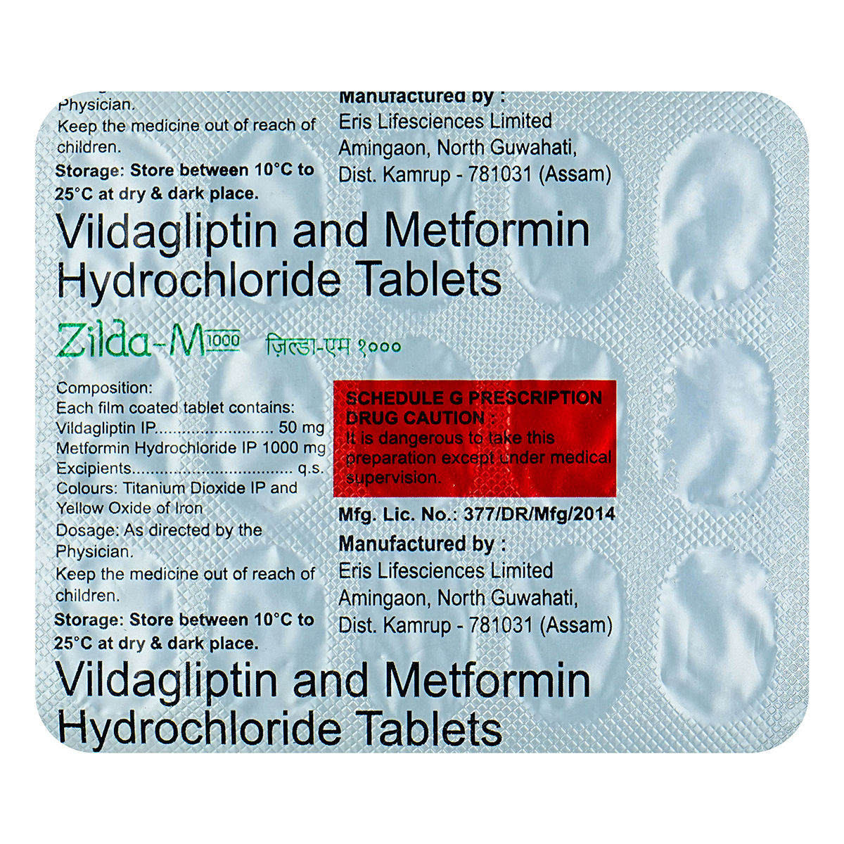 Zilda M 1000/50mg Tablet | Uses, Side Effects, Price | Apollo Pharmacy