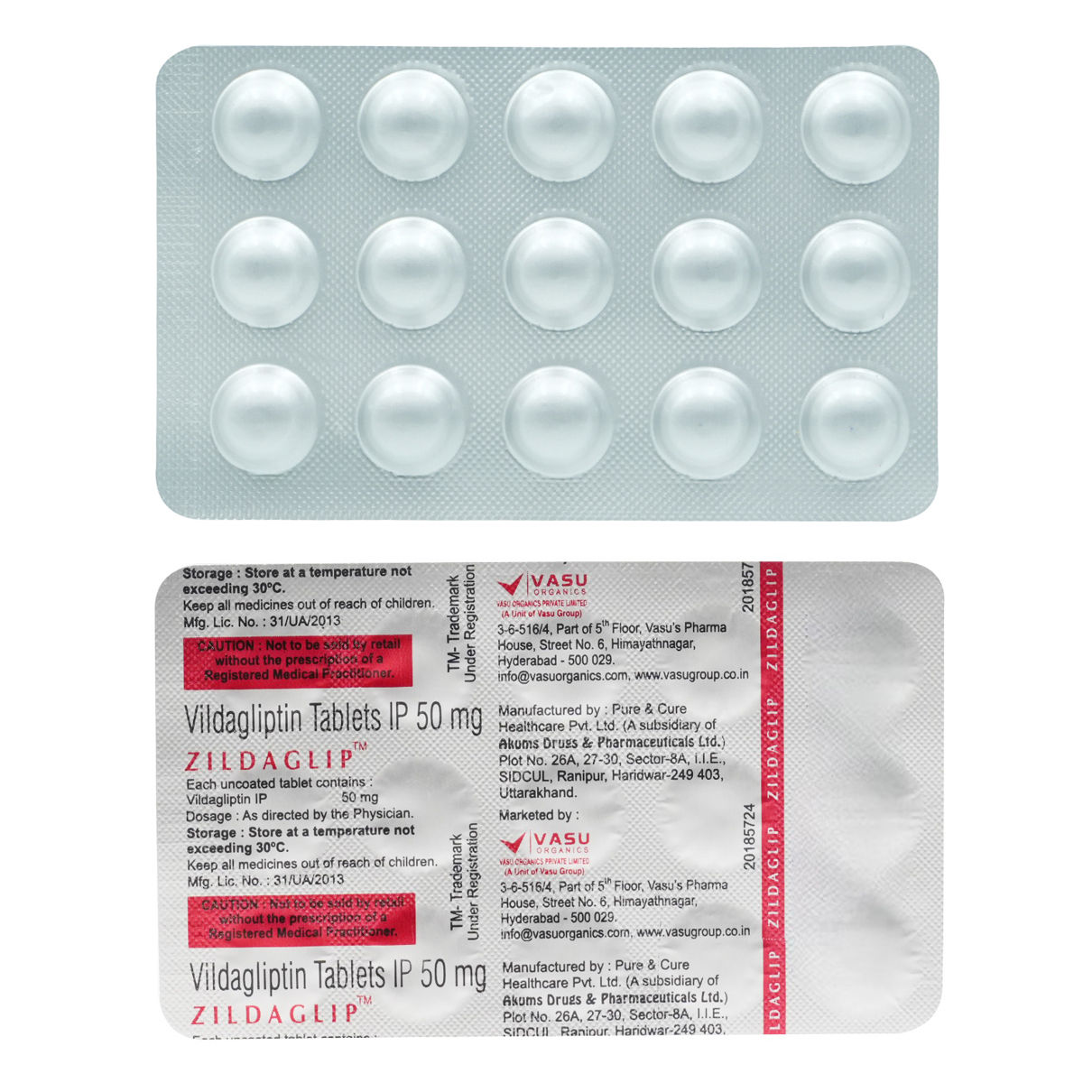 Zildaglip 50 Tablet | Uses, Side Effects, Price | Apollo Pharmacy