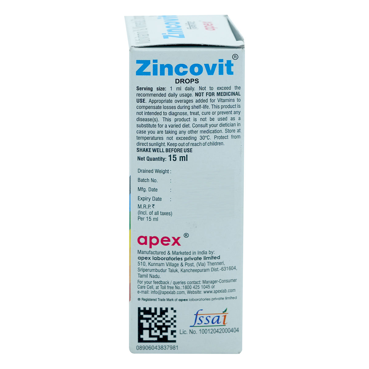 Zincovit Oral Drops | Uses, Side Effects, Price | Apollo Pharmacy