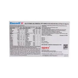 Zincovit W Tablets | Uses, Side Effects, Price | Apollo Pharmacy