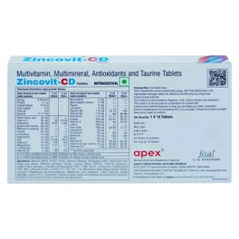 Zincovit-CD Tablet | Uses, Side Effects, Price | Apollo Pharmacy