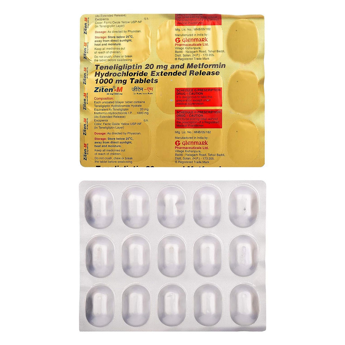 Ziten-M 1000mg/20mg Tablet | Uses, Side Effects, Price | Apollo Pharmacy
