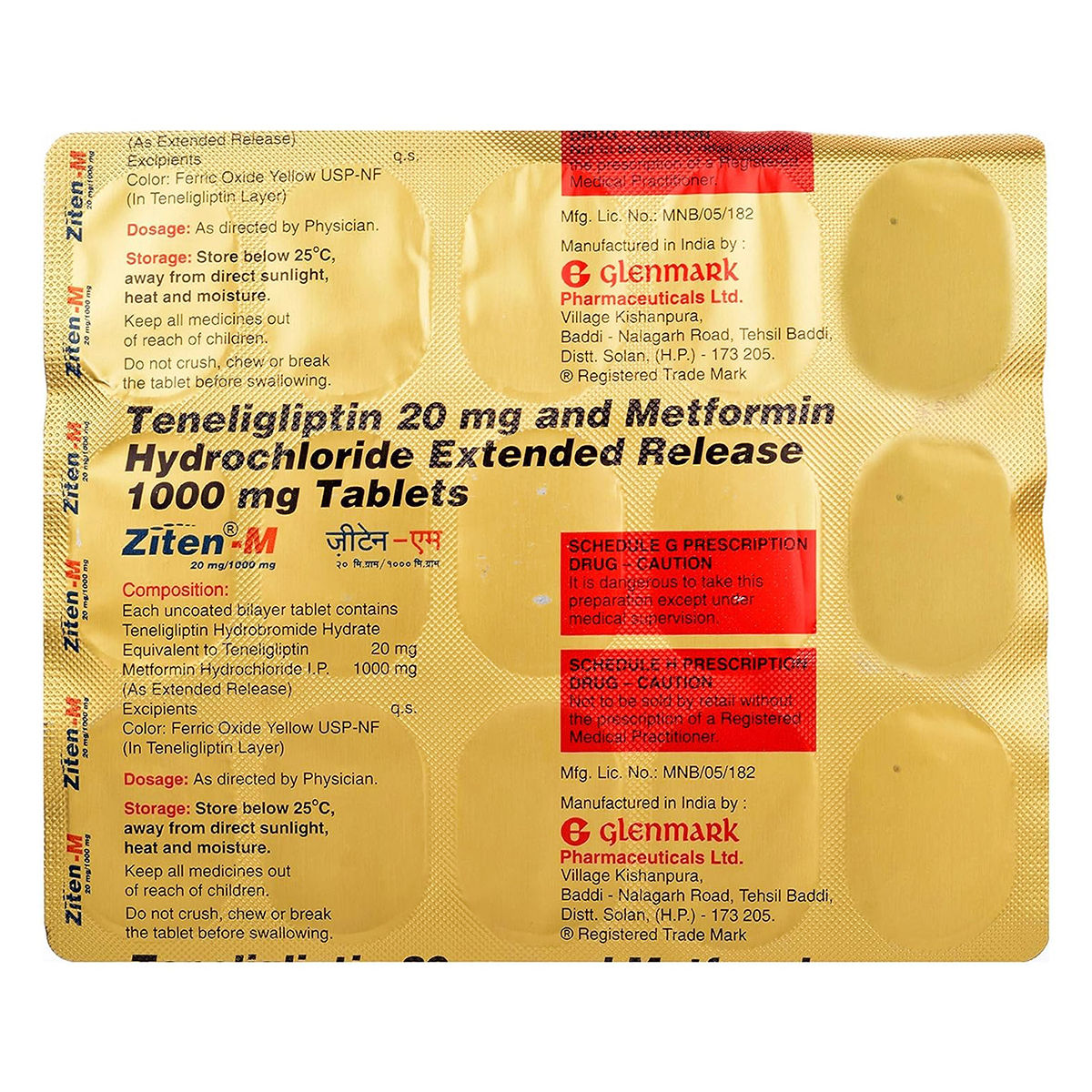 Ziten-M 1000mg/20mg Tablet 15's Price, Uses, Side Effects, Composition ...