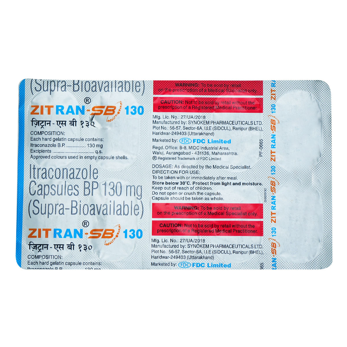 Zitran SB 130 Capsule | Uses, Side Effects, Price | Apollo Pharmacy