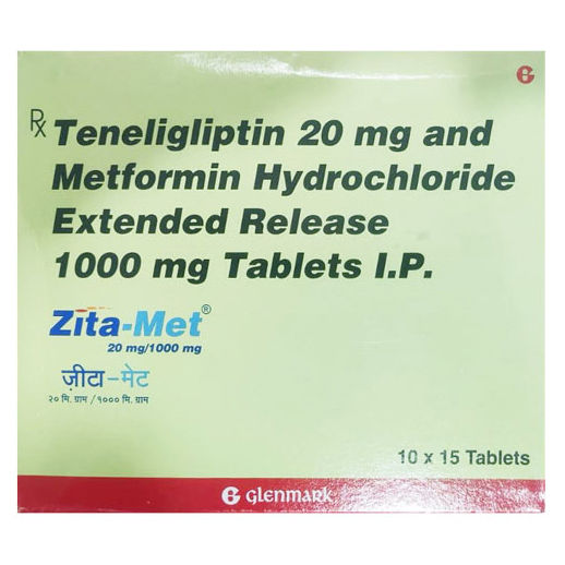 Zita-Met 20 mg/1000 mg Tablet | Uses, Side Effects, Price | Apollo Pharmacy