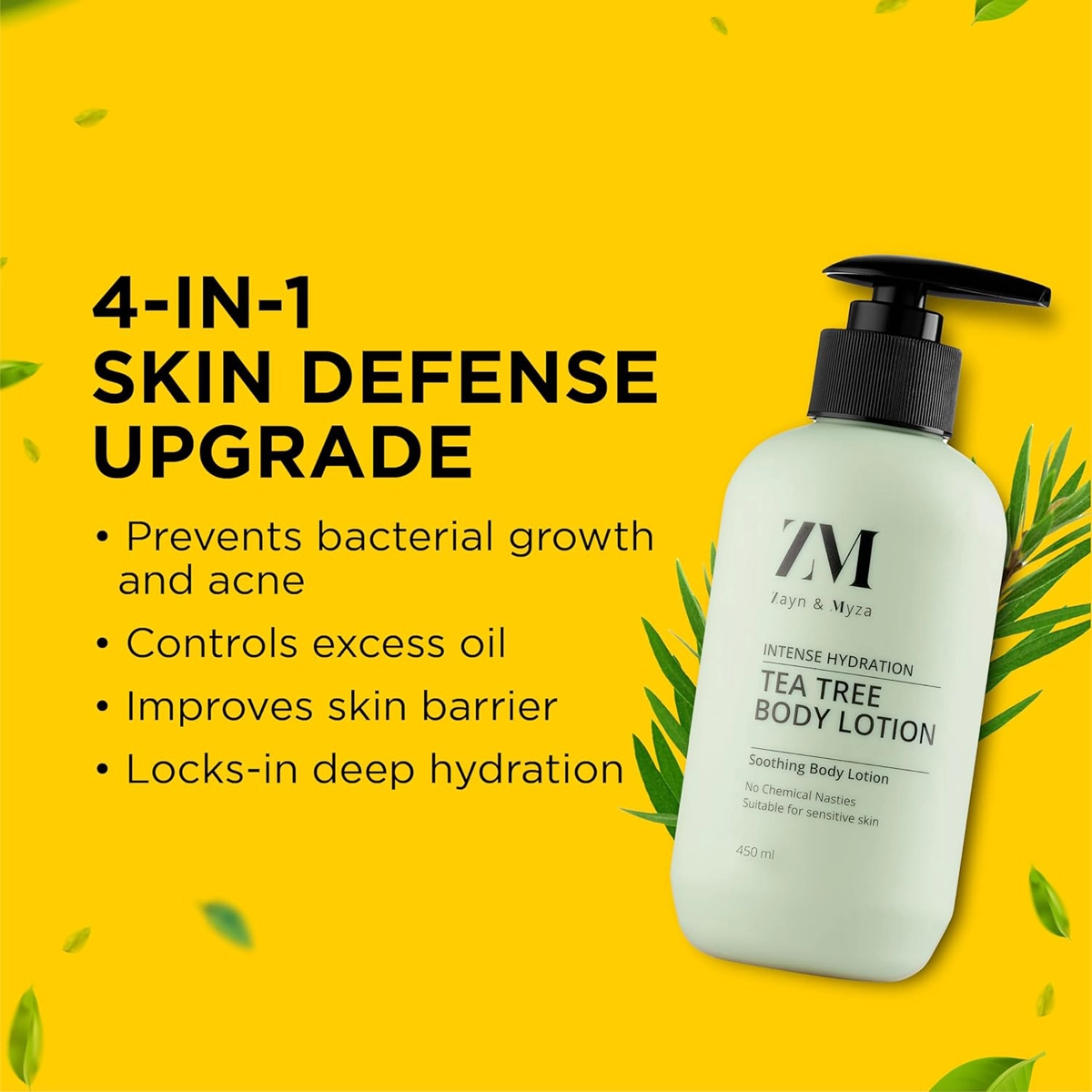 ZM Intense Hydration Tea Tree Body Lotion 450 ml | Skin Soothing Lotion ...