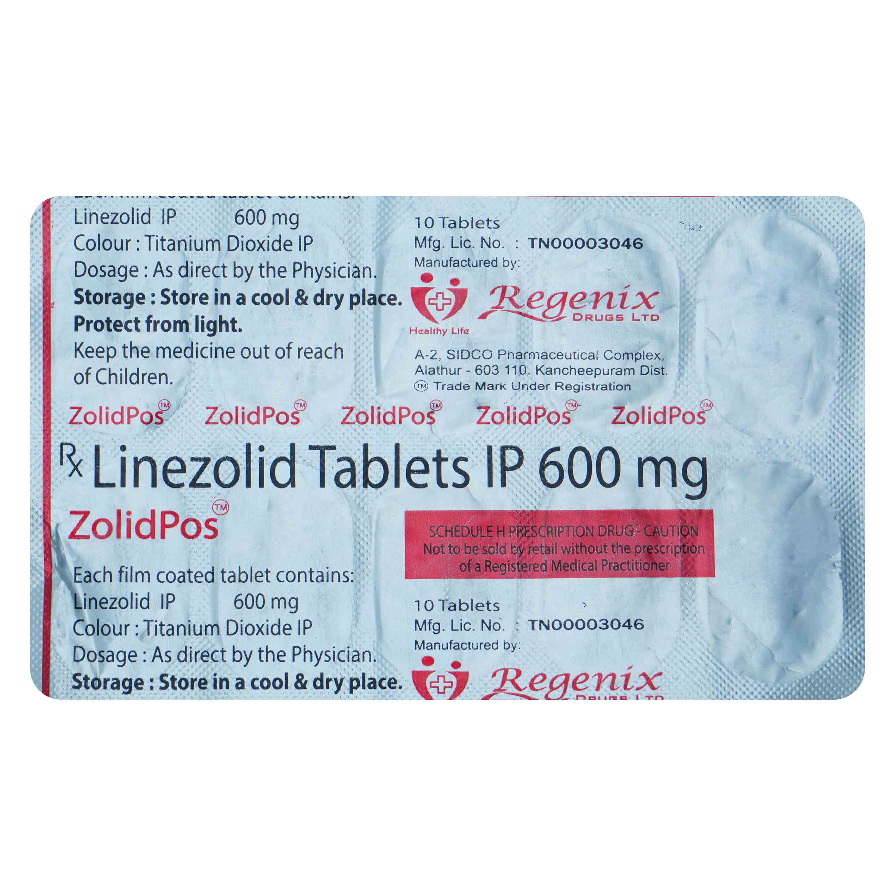Zolidpos 600 mg Tablet | Uses, Side Effects, Price | Apollo Pharmacy
