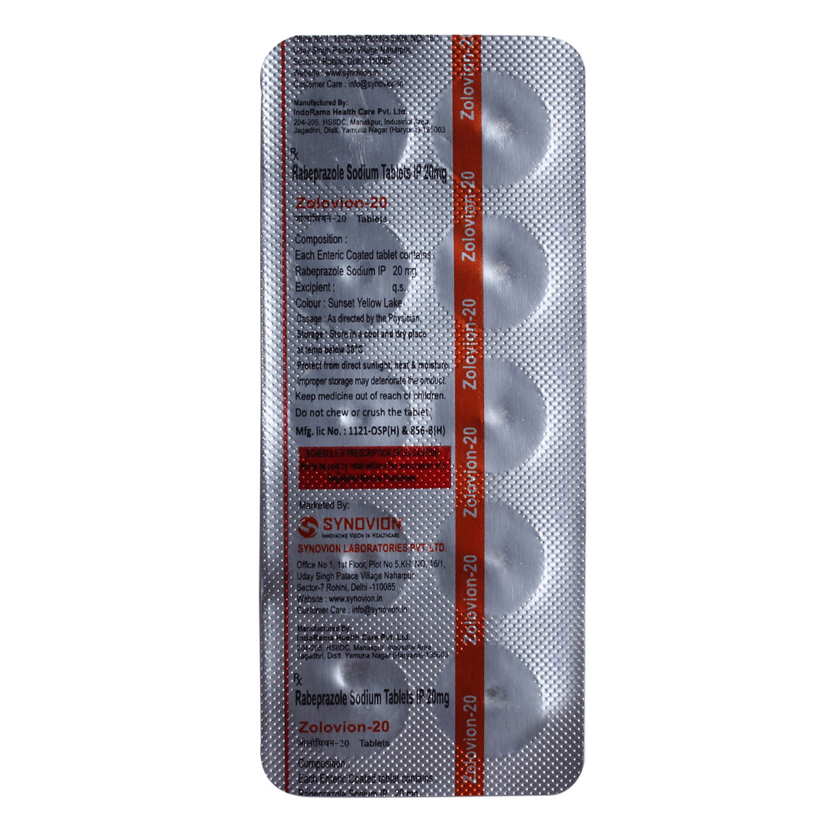Zolovion-20 Tablet 10's Price, Uses, Side Effects, Composition - Apollo ...