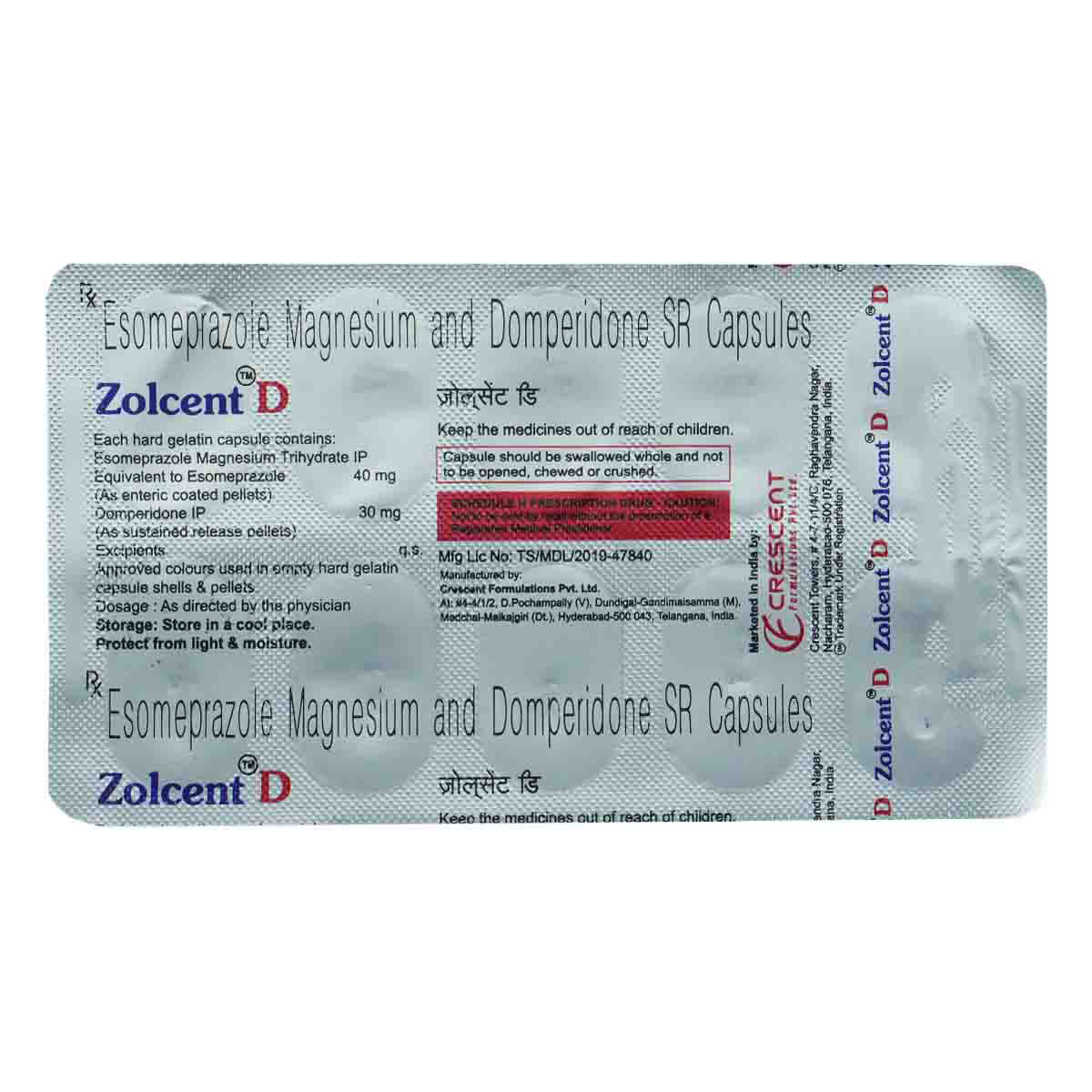 Zolcent D 40/30 Capsule 10's Price, Uses, Side Effects, Composition ...