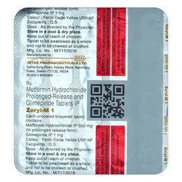 Zoryl-M 1 Tablet | Uses, Side Effects, Price | Apollo Pharmacy