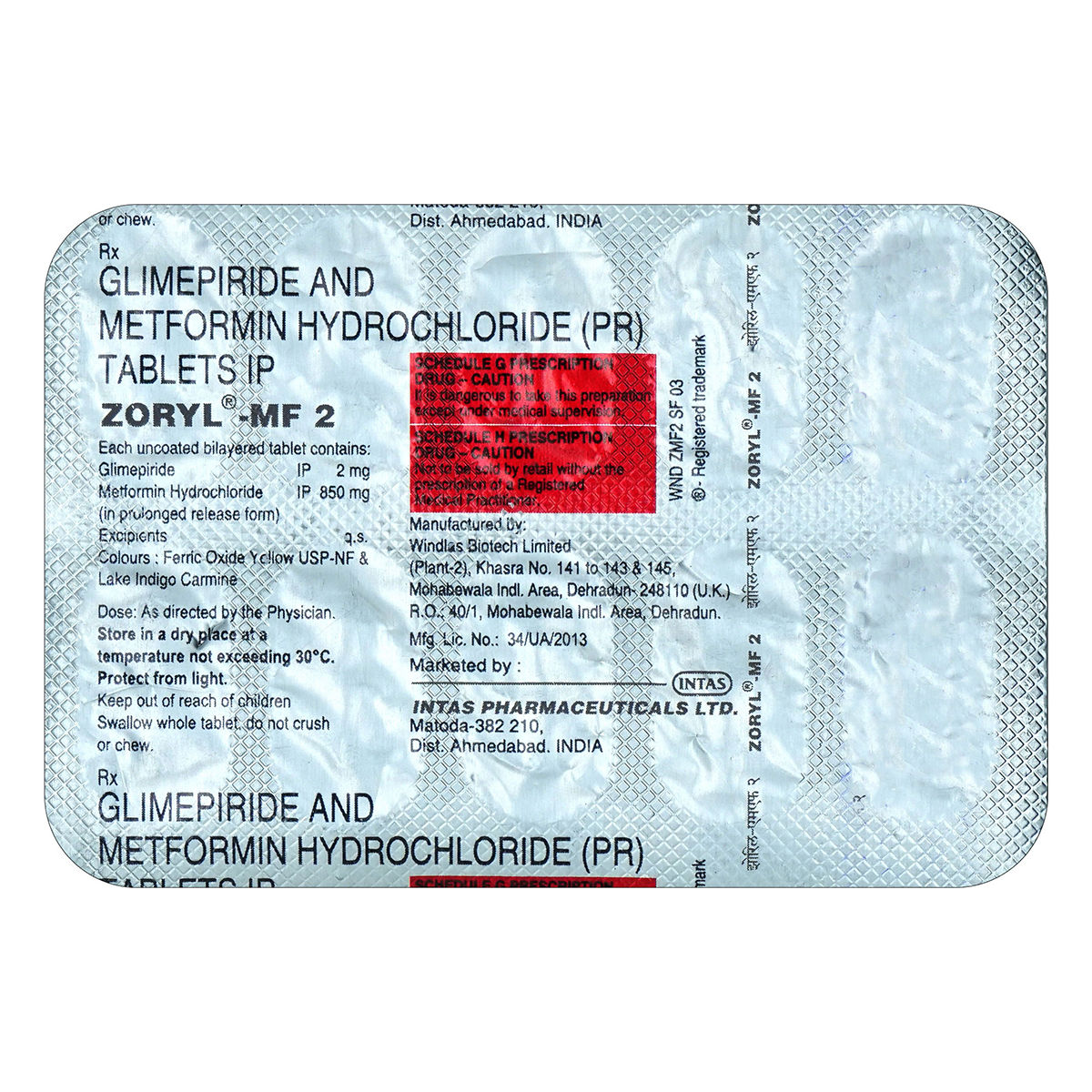 Zoryl-MF 2 Tablet | Uses, Side Effects, Price | Apollo Pharmacy