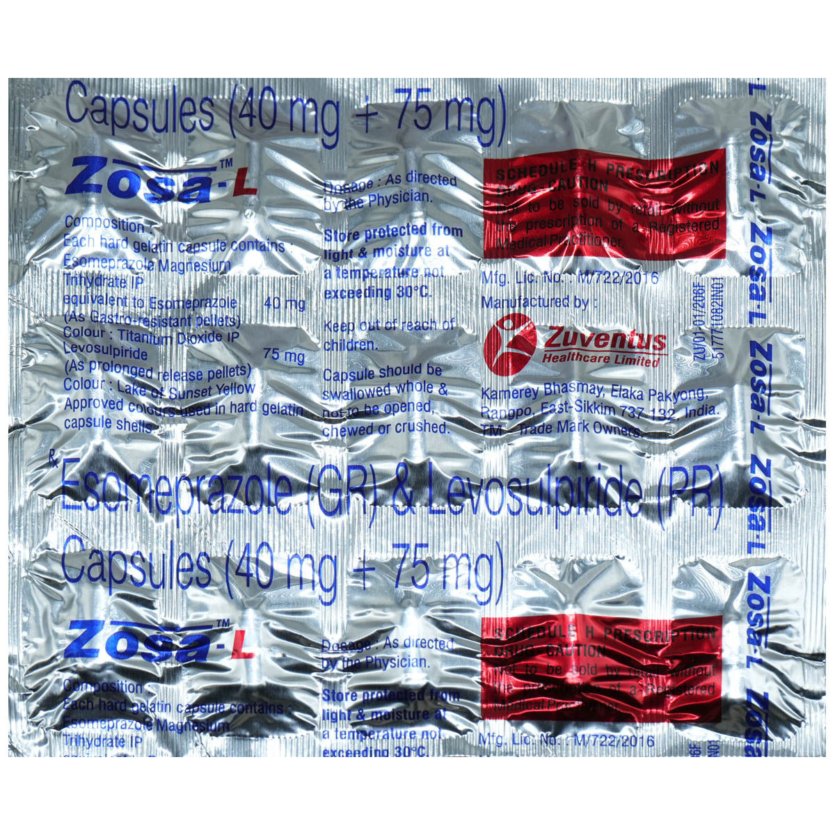 Zosa-L Capsule | Uses, Side Effects, Price | Apollo Pharmacy