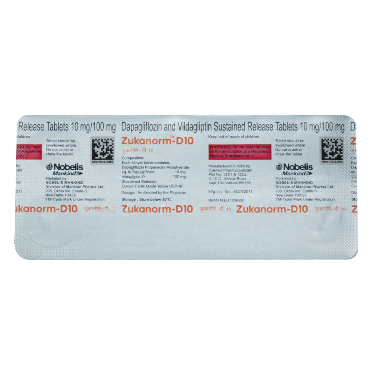 Zukanorm-D10 Tablet | Uses, Side Effects, Price | Apollo Pharmacy