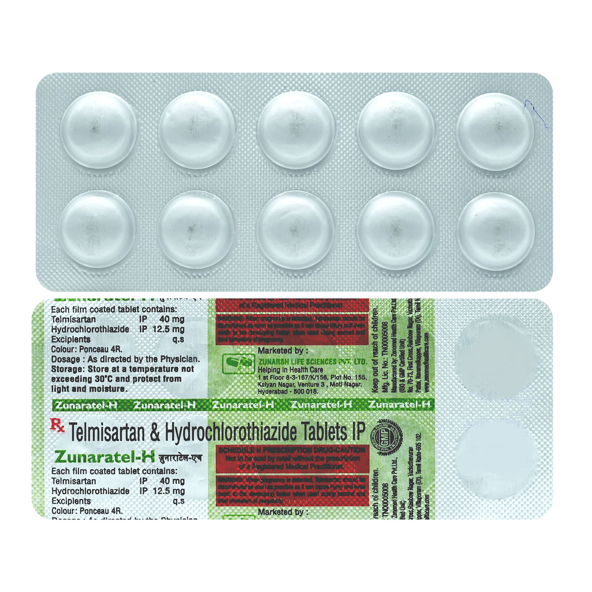 ZUNARATEL-H TABLETS | Uses, Side Effects, Price | Apollo Pharmacy
