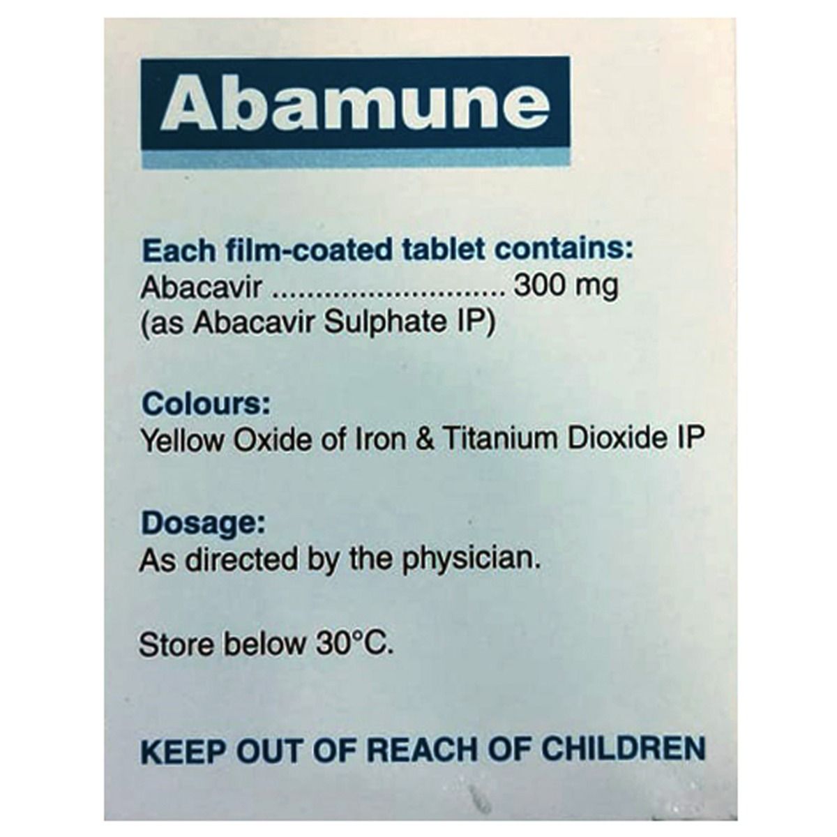 Abamune Tablet 30's Price, Uses, Side Effects, Composition - Apollo ...