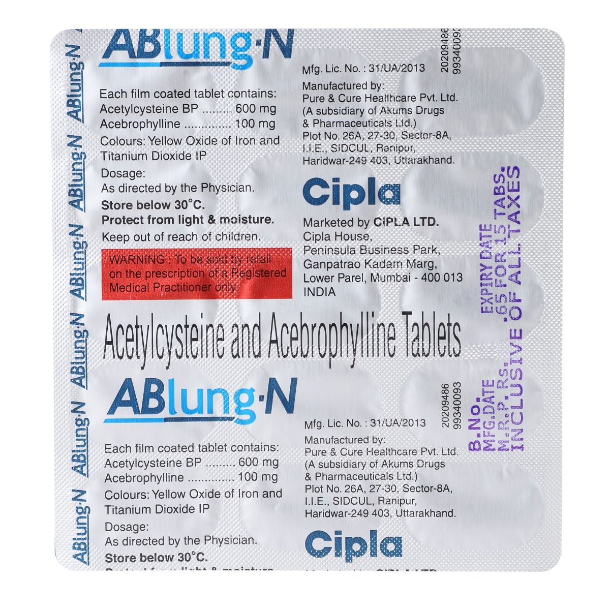 Ablung-N Tablet 15's Price, Uses, Side Effects, Composition - Apollo ...