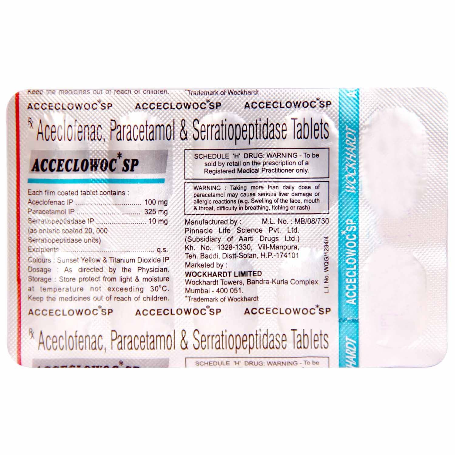 Acceclowoc SP Tablet 10's Price, Uses, Side Effects, Composition ...
