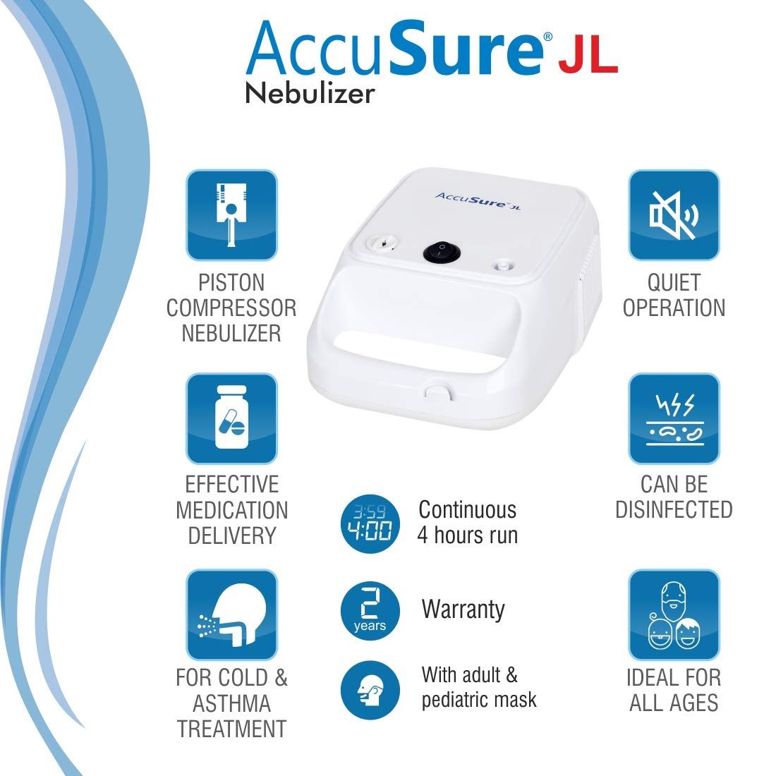 Buy Accusure JL Nebulizer Device, 1 Count | 19 Minutes Delivery ...