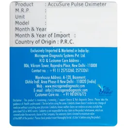 Buy Dr. Gene Accusure Finger Pulse Oximeter FS10C, 1 Count | 19 Minutes ...