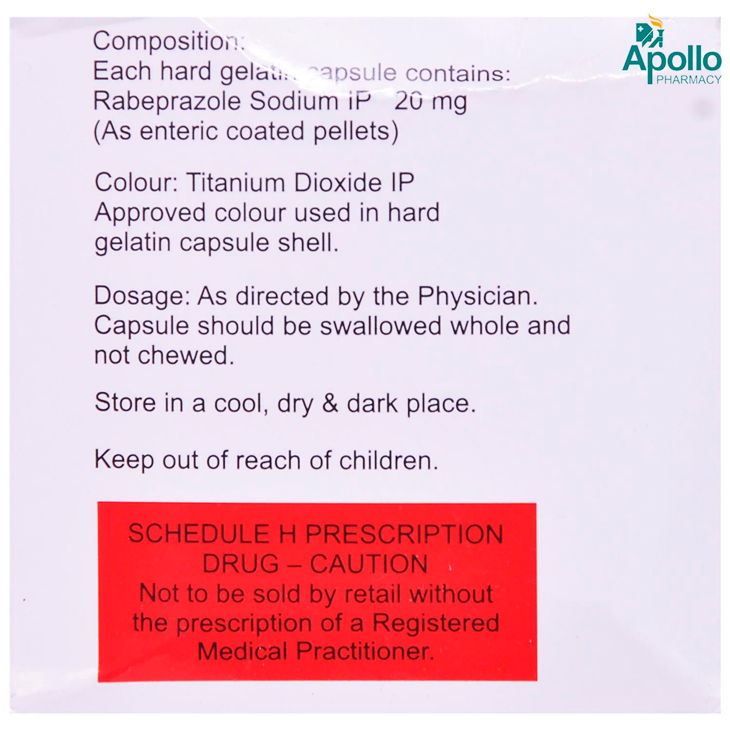 Acera-20 Capsule 10's Price, Uses, Side Effects, Composition - Apollo ...
