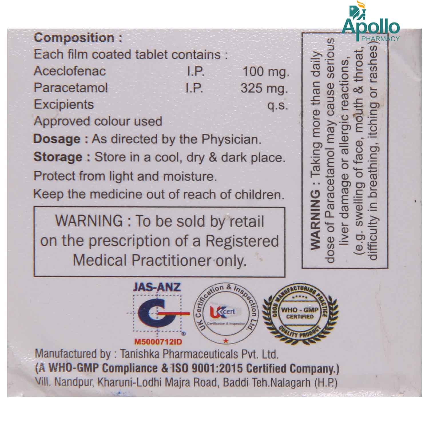 ACEPHAR P TABLET Price, Uses, Side Effects, Composition - Apollo Pharmacy