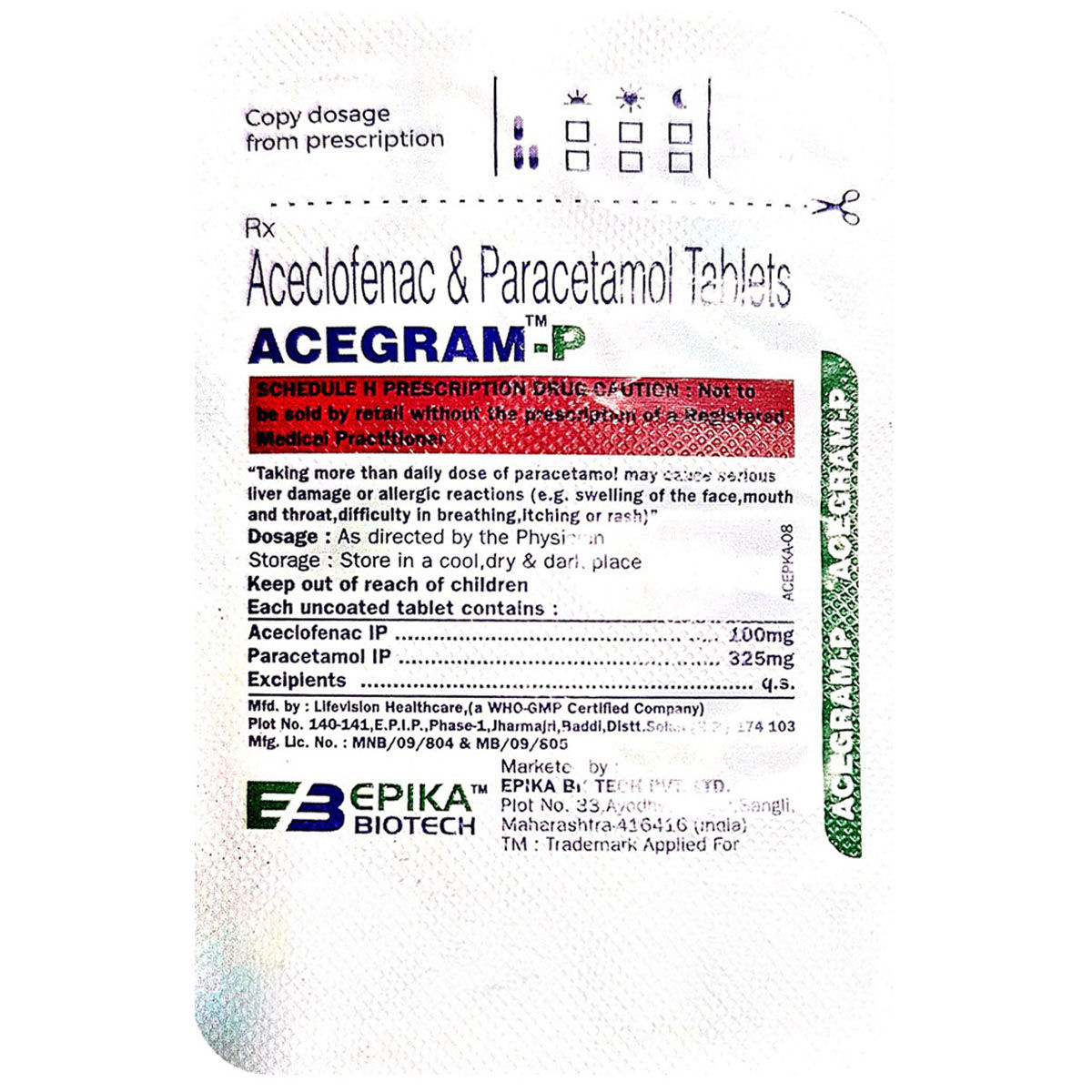 Acegram-P Tablet 10's | Uses, Side Effects, Price | Apollo Pharmacy