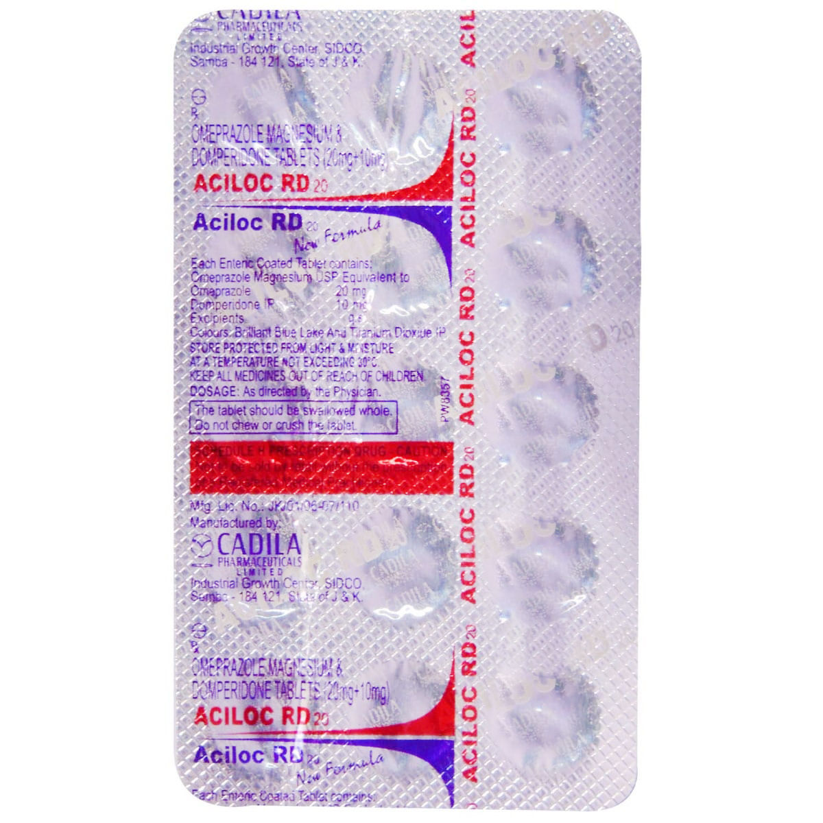 Aciloc RD 20 New Tablet 15's Price, Uses, Side Effects, Composition ...