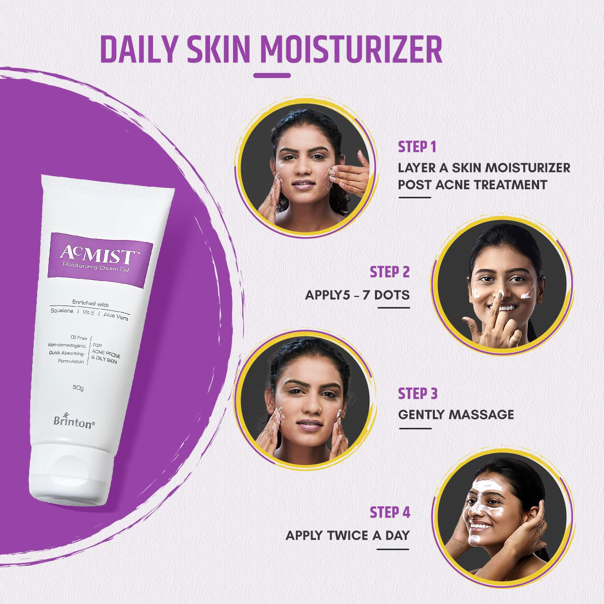 Buy Acmist Moisturizing Cream Gel 50 gm | 19 Minutes Delivery | Apollo ...