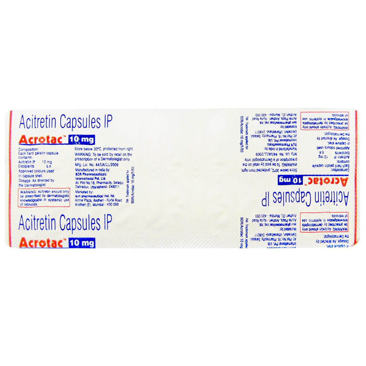 Acrotac 10 mg Capsule 20's Price, Uses, Side Effects, Composition ...