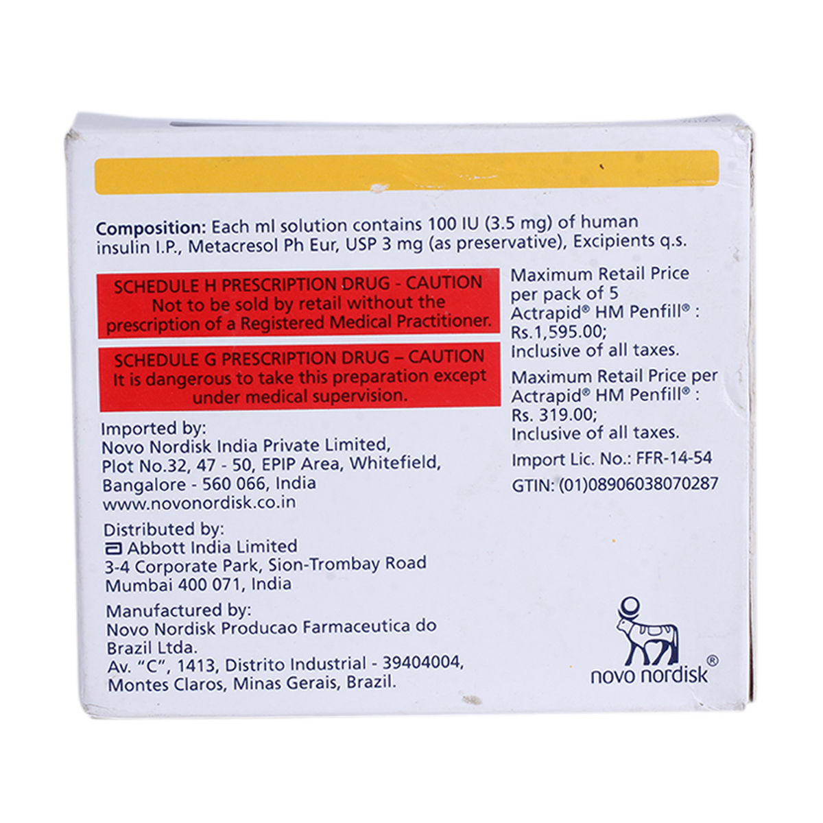 Actrapid Hm 100Iu/ml Penfill 3 ml | Uses, Side Effects, Price | Apollo ...
