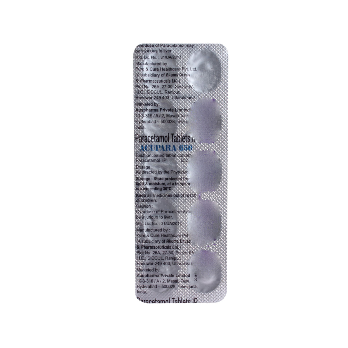 Acupara 650 Tablet 10's Price, Uses, Side Effects, Composition - Apollo ...
