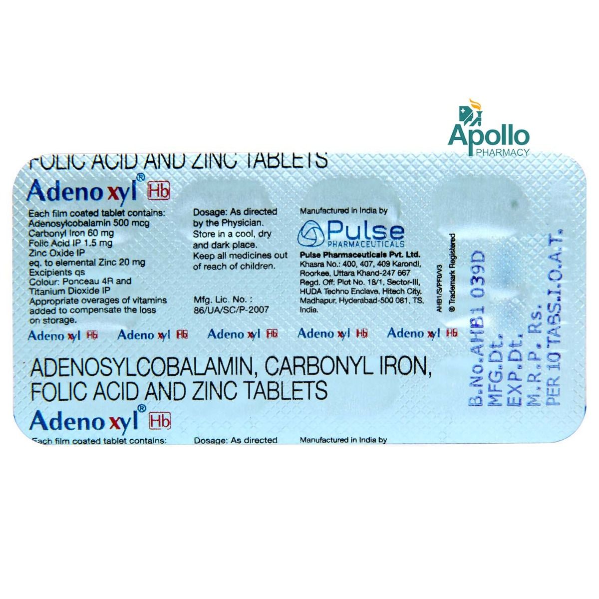 Adenoxyl HB Tablet 10's Price, Uses, Side Effects, Composition - Apollo ...