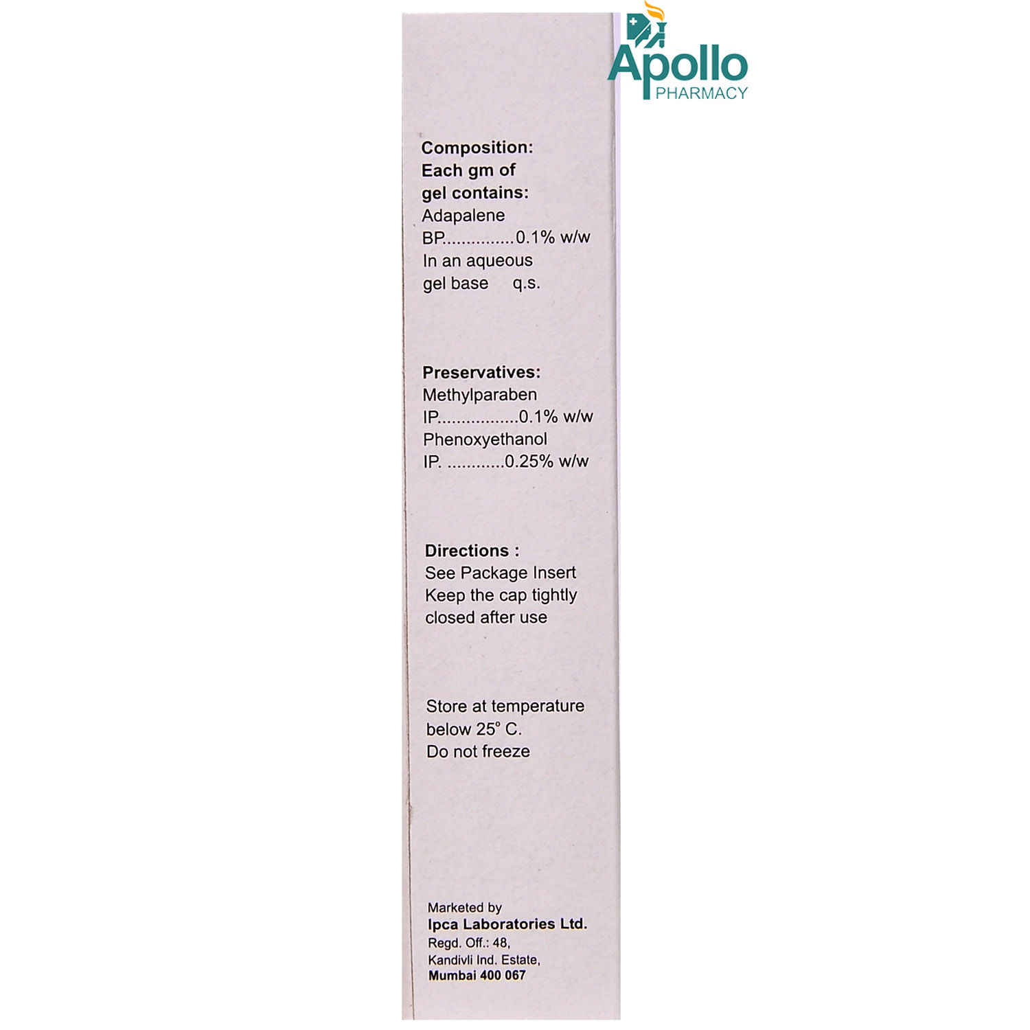Adiff Gel 15 gm Price, Uses, Side Effects, Composition - Apollo Pharmacy