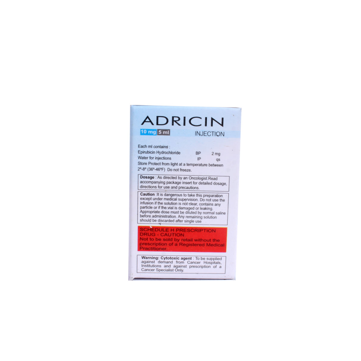 Adricin 10 Injection 1's Price, Uses, Side Effects, Composition ...