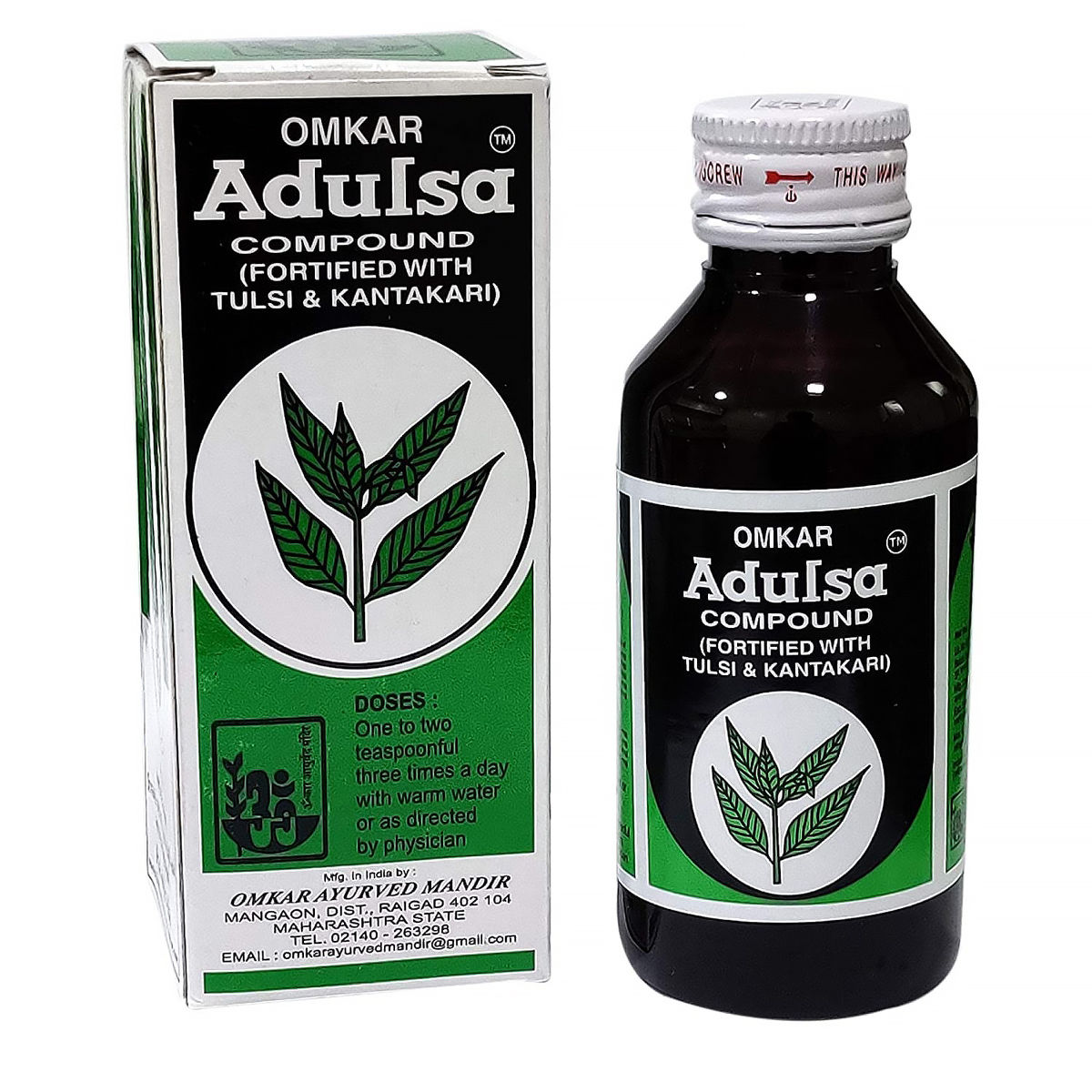 Omkar Adulsa Syrup, 400 ml Price, Uses, Side Effects, Composition ...