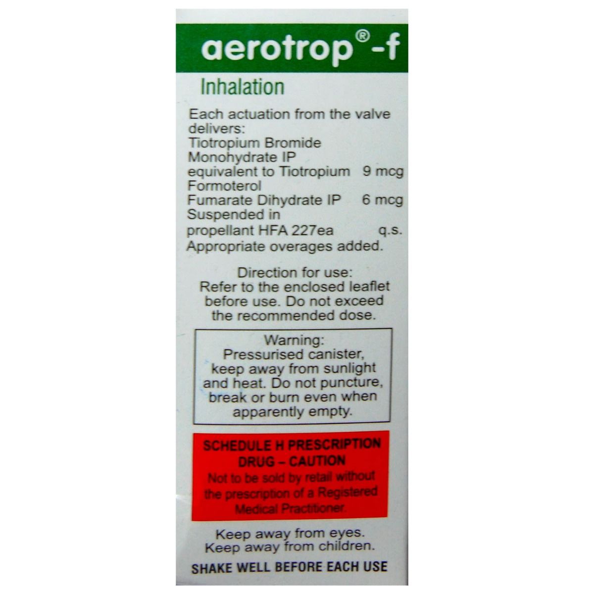 Aerotrop F Inhalaer Price, Uses, Side Effects, Composition - Apollo ...