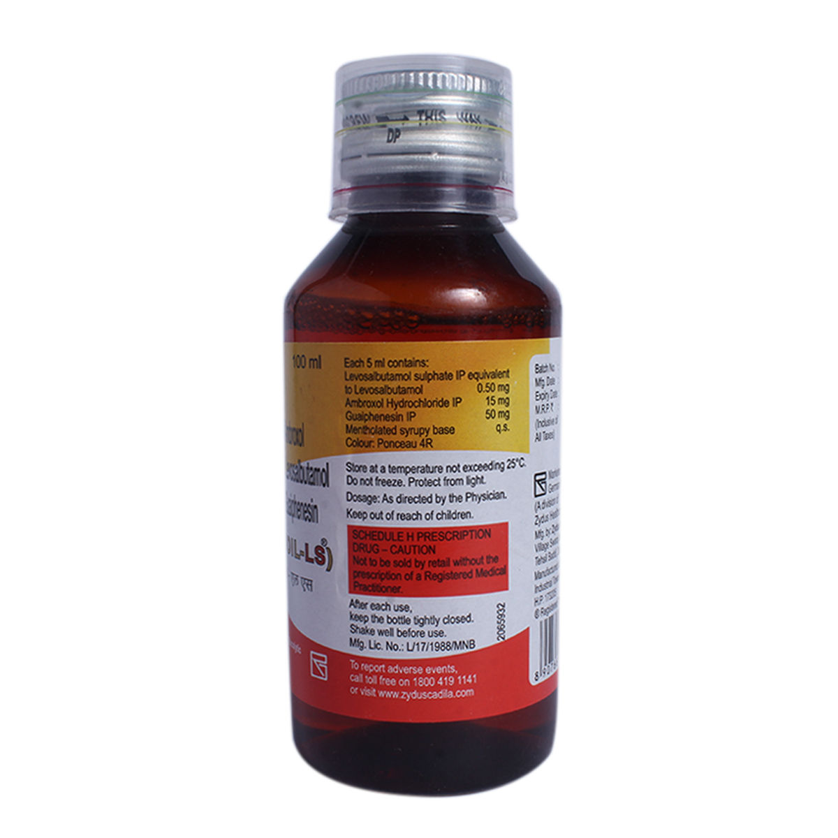 Aerodil-LS Expectorant 100 ml Price, Uses, Side Effects, Composition ...
