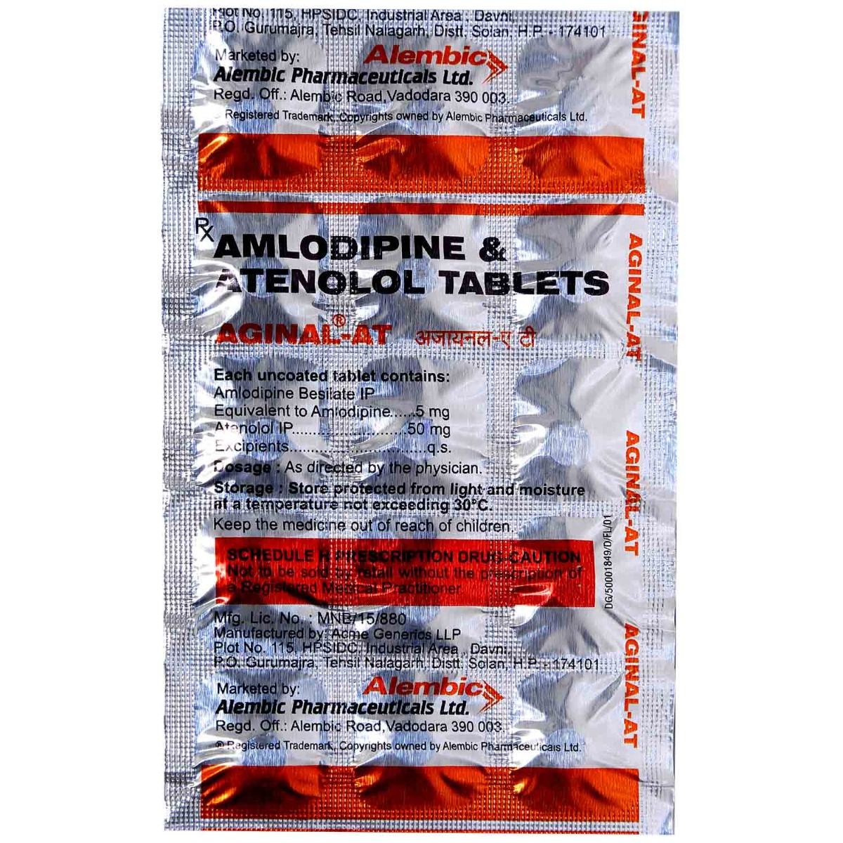 Aginal AT Tablet 15's Price, Uses, Side Effects, Composition - Apollo ...