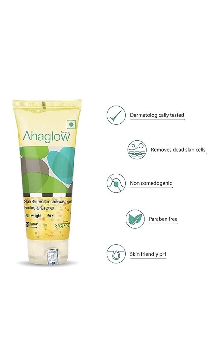 Ahaglow Skin Rejuvenating Face Wash Gel, 50 gm Price, Uses, Side ...