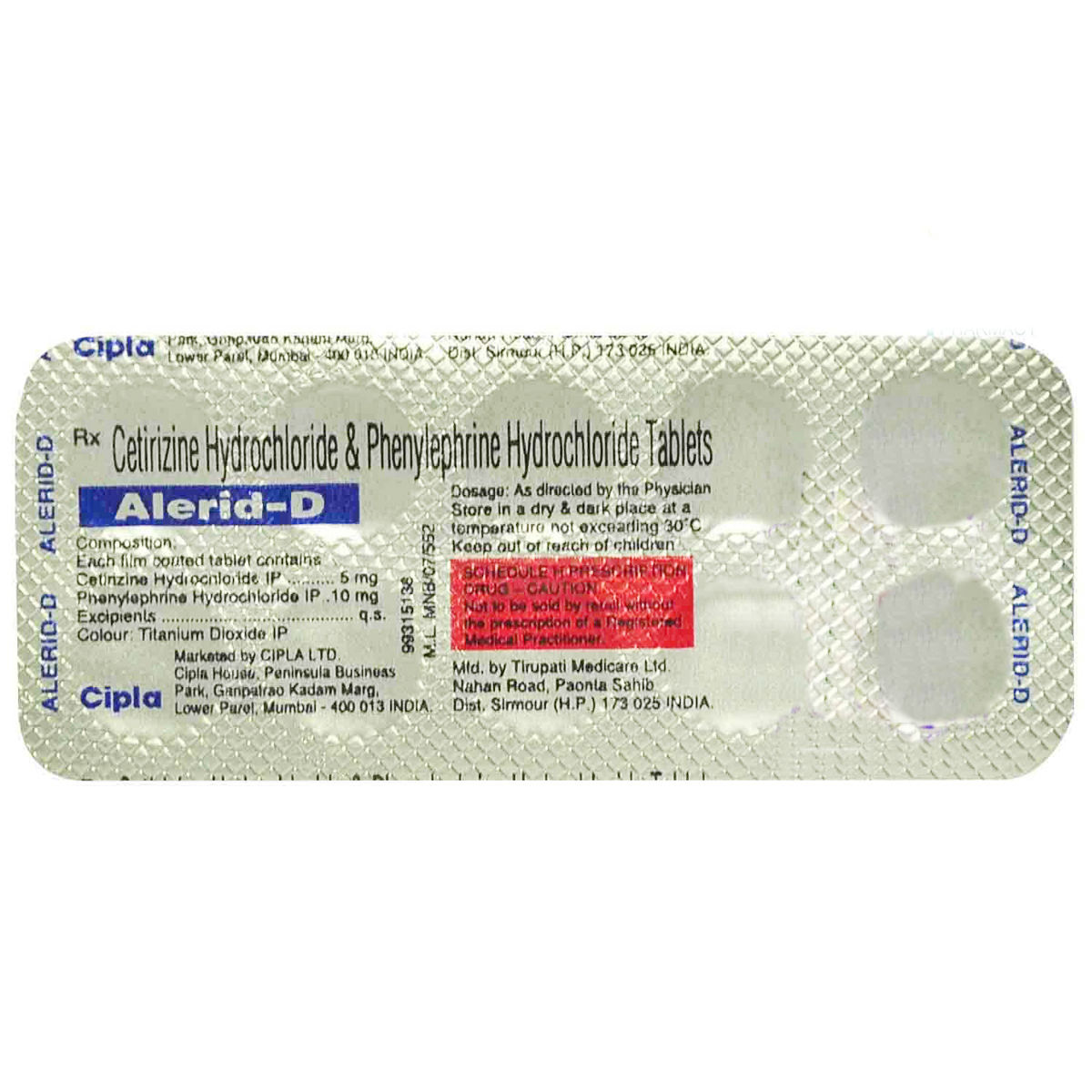 Alerid D Tablet 10's Price, Uses, Side Effects, Composition - Apollo ...