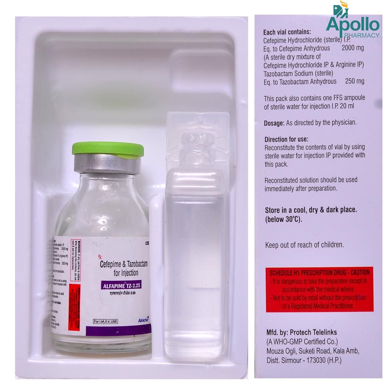 Alfapime Tz-2.25Gm Injection Price, Uses, Side Effects, Composition ...