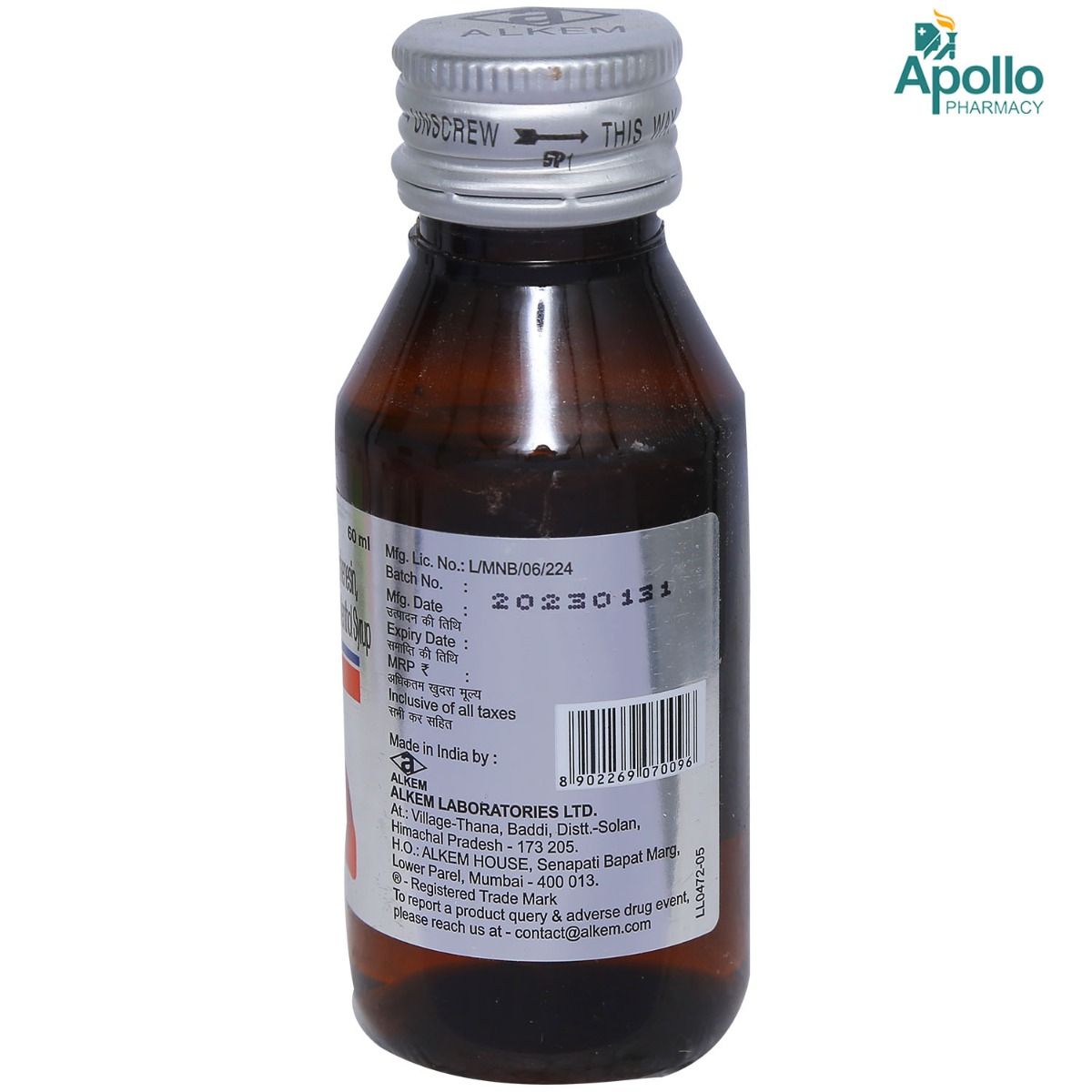 Alkof Cough Syrup 60 ml Price, Uses, Side Effects, Composition - Apollo ...