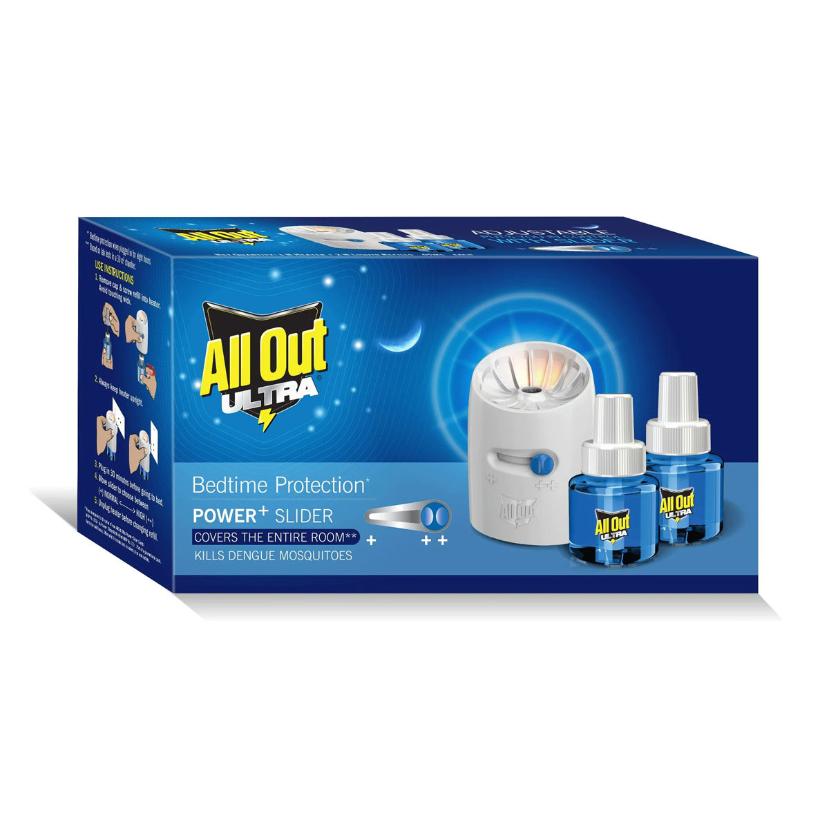 All Out Ultra Machine + 2 Refills (2 x 45 ml), 1 Kit Price, Uses, Side ...