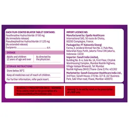 Allegra-D Tablet 10's | Uses, Side Effects, Price | Apollo Pharmacy