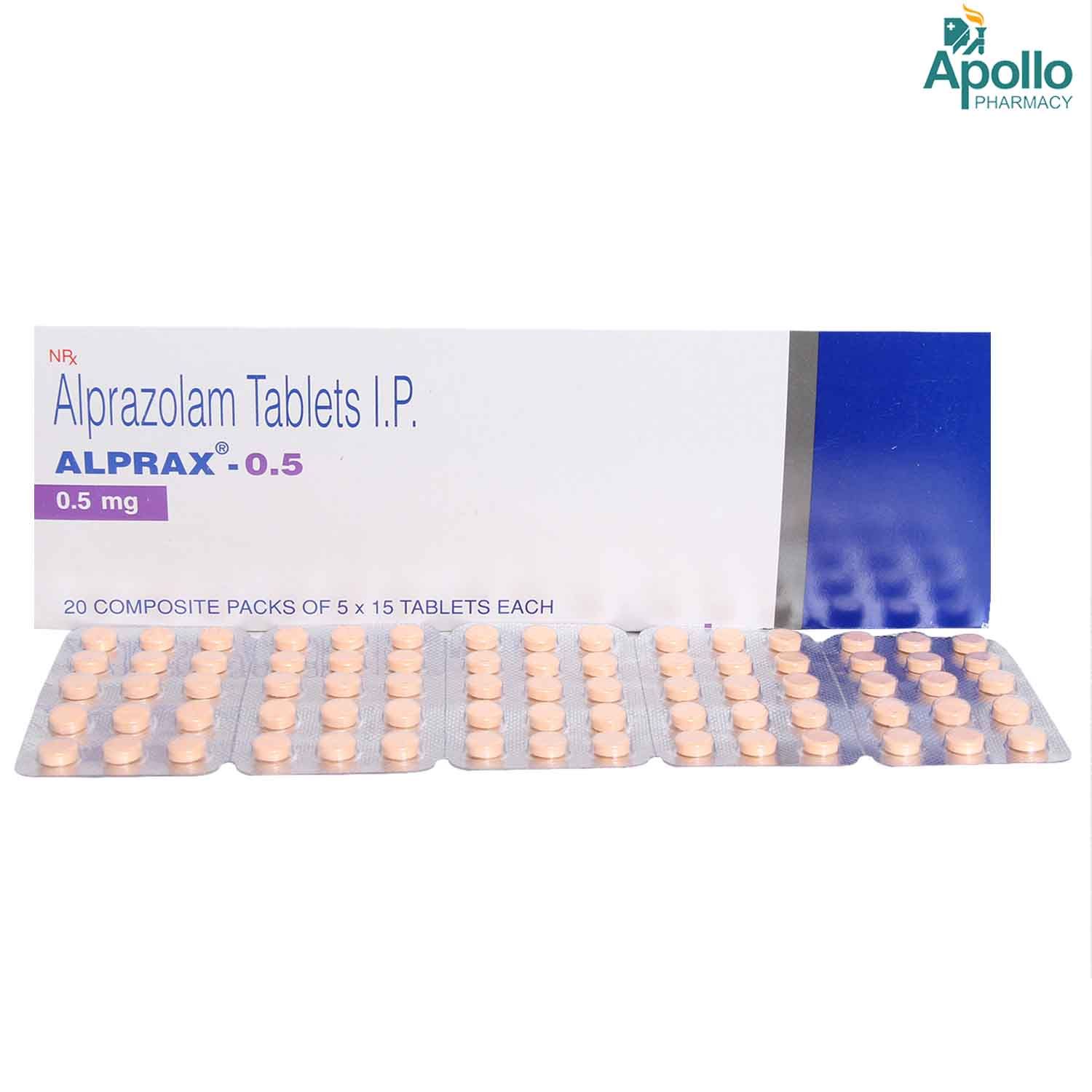 Alprax 0.5 Tablet 15's Price, Uses, Side Effects, Composition - Apollo ...